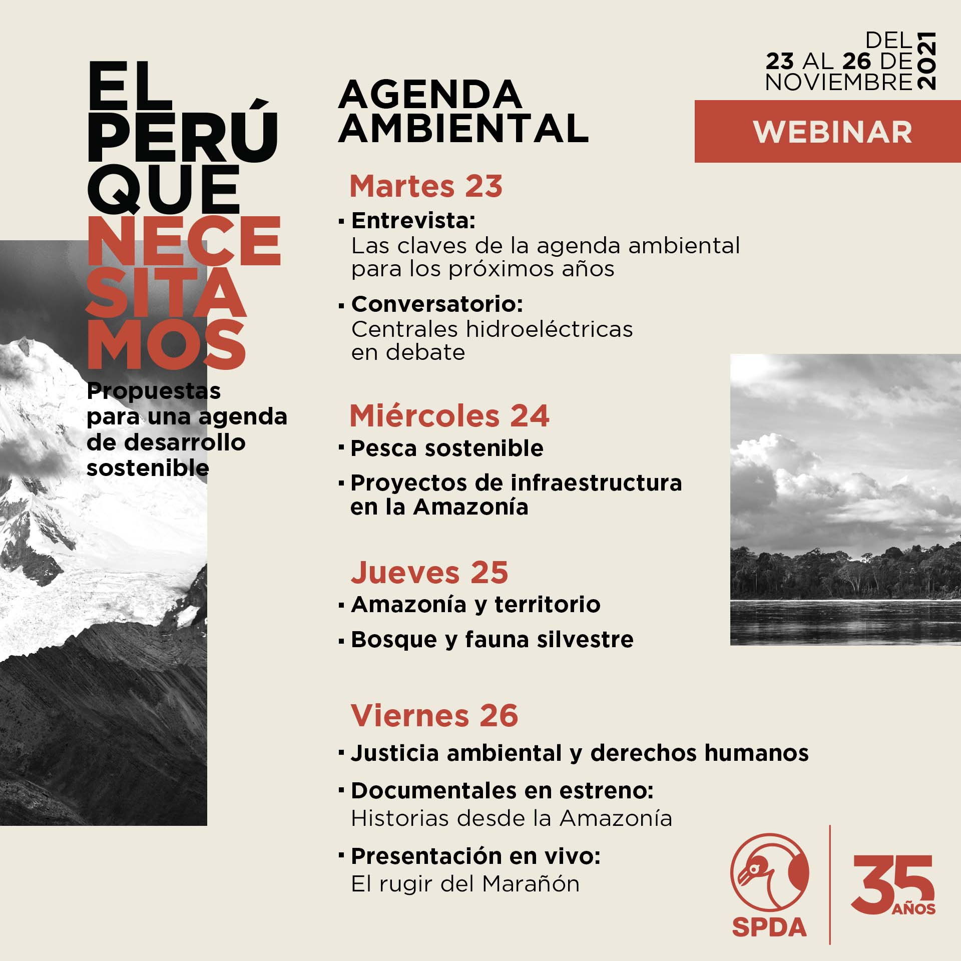 El Perú que necesitamos: Únete al ciclo de eventos de la SPDA por su ...